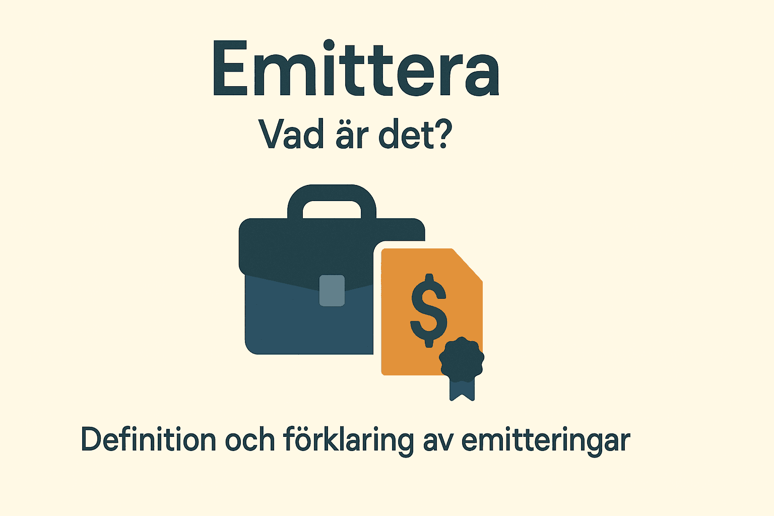 Emittera, vad är det? – Definition och förklaring av emitteringar