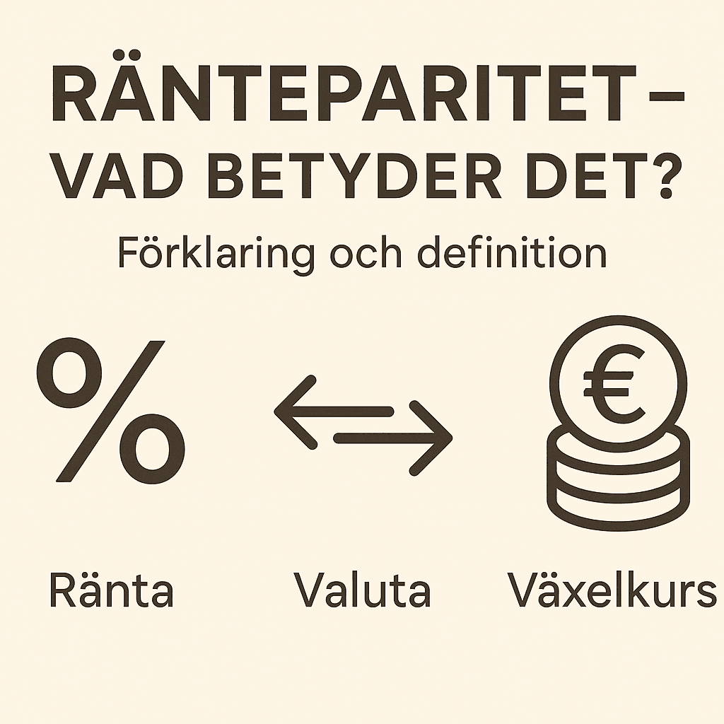 Ränteparitet – Vad betyder det? Förklaring och definition