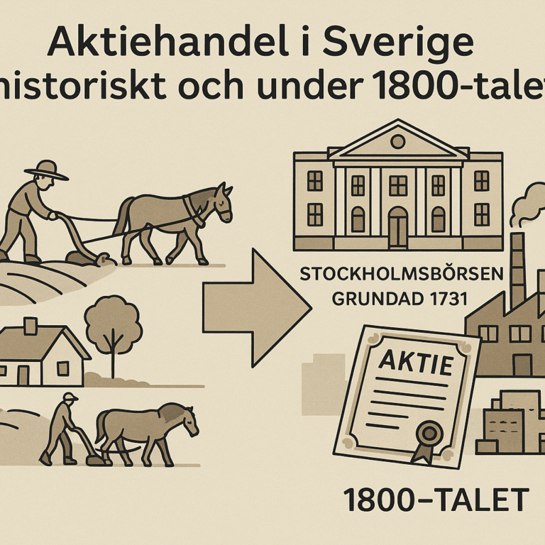 Aktiehandel i Sverige historiskt och under 1800-talet